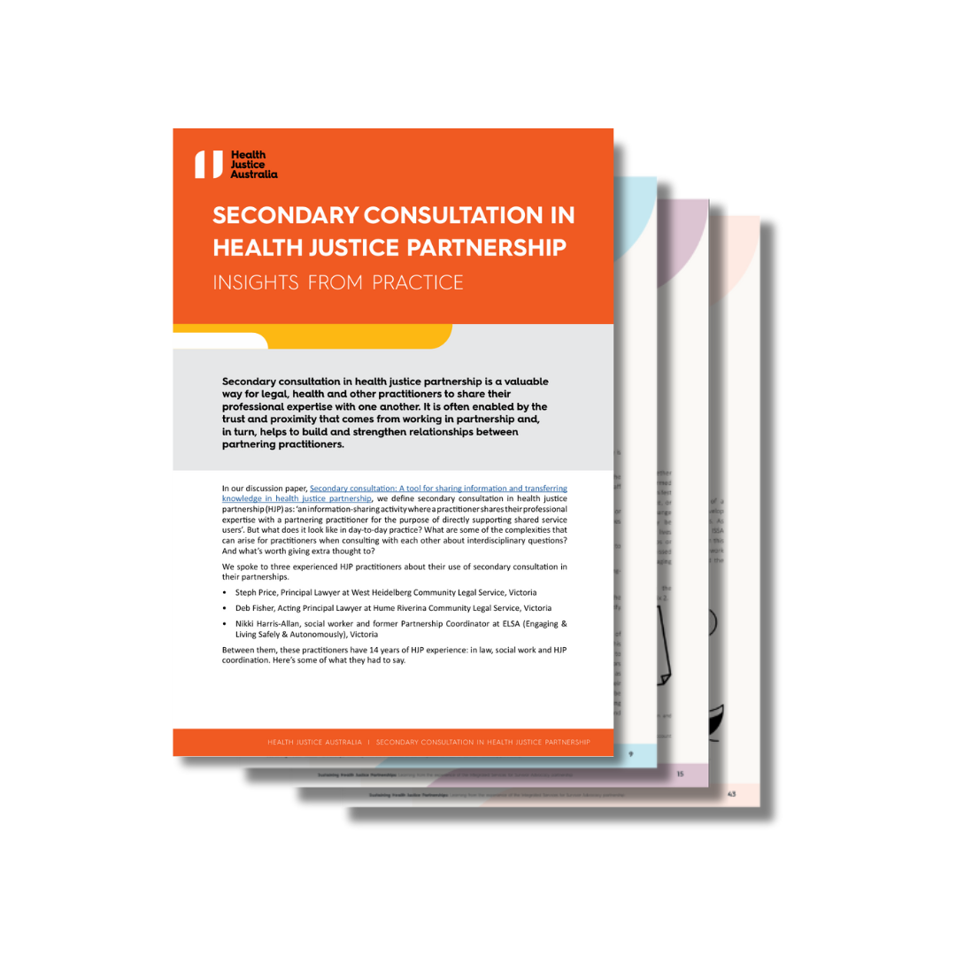 Secondary consultation in health justice partnership: insights from ...